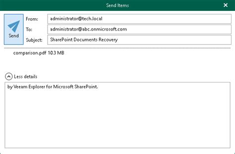 Sending Microsoft Sharepoint Documents And Libraries Veeam Backup