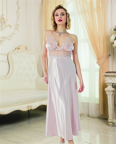Satin Nightgown And Robe Set Long Satin Nightgown With Lace Elegant Nightgown Set Bridal
