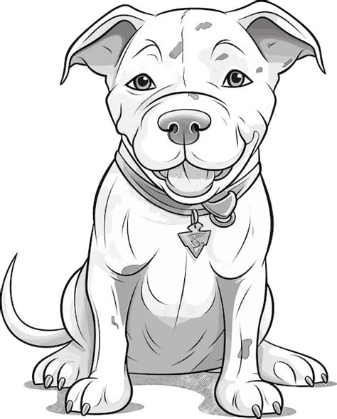 어린이와 성인을 위한 귀여운 강아지 페이지 프리미엄 벡터