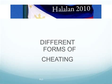 Different Forms Of Cheating Ppt