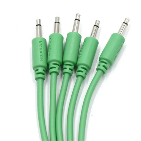 Eurorack Patch Cables 5 Pack 9 150cm Green Modularsynthlab