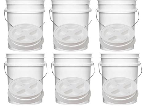 5 Gallon White Bucket And Gamma Seal Lid