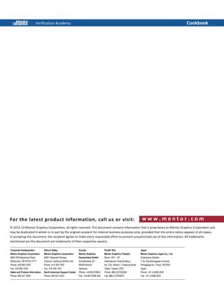 Uvm Cookbook Systemverilog Guidelines Verification Academy PDF
