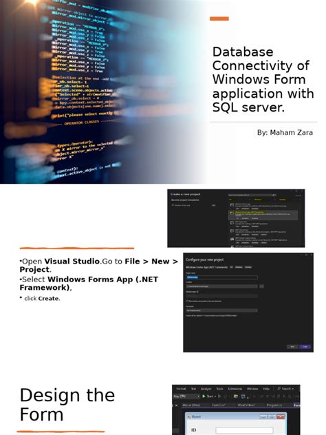 Database Connectivity Of Windows Form Application With Sql Pdf