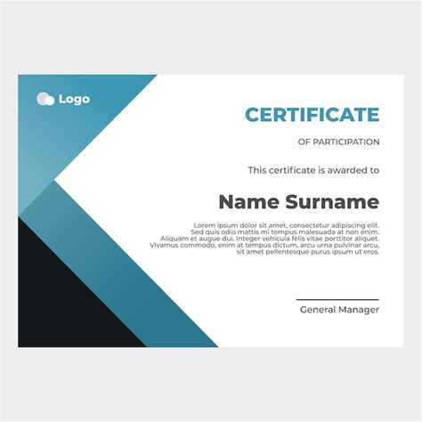 수상 인증서 템플릿은 디지털 및 인쇄용으로 사용할 수 있습니다 프리미엄 벡터