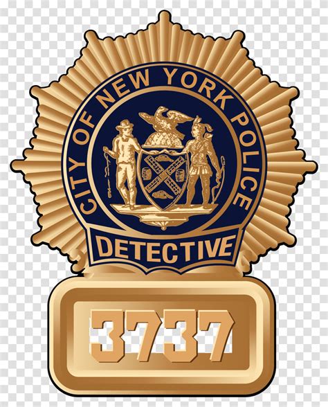City Of New York Police Detective Badge Logo Trademark Person