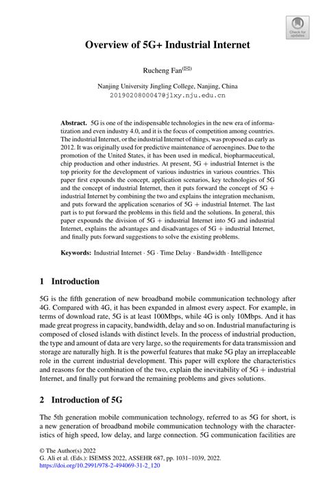 Pdf Overview Of 5g Industrial Internet