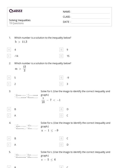 Solving Inequalities Worksheets On Quizizz Free Printable Worksheets Library