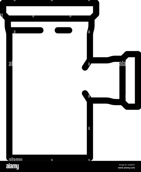 Pipe Pipeline Line Icon Vector Pipe Pipeline Sign Isolated Contour