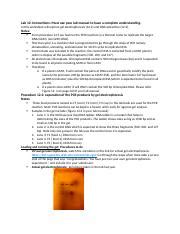 BIO Lab Procedure And Docx Lab Instructions Must Use Your Lab Manual