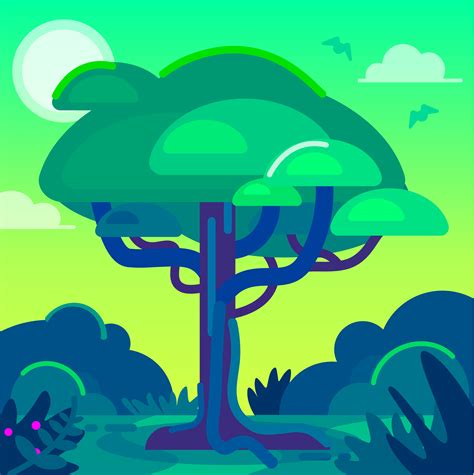 Kurzgesagt Tree I Made This On Adobe Illustrator While Im Off School