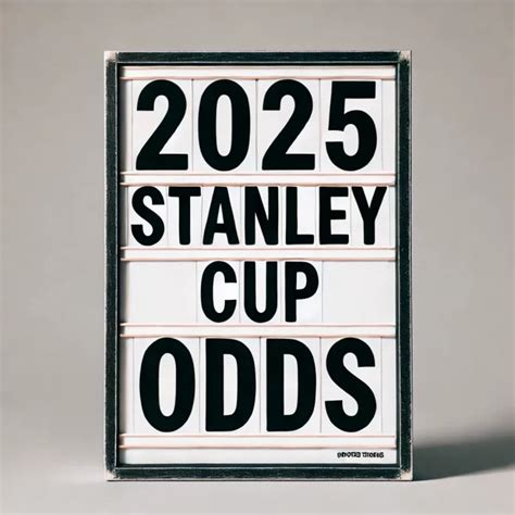 Nhl Stanley Cup Odds 2025 Schedule June J Duncan
