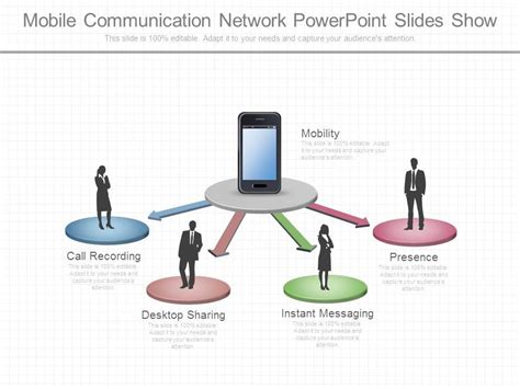 Mobile Communication Network Powerpoint Slides Show Graphics Presentation Background For