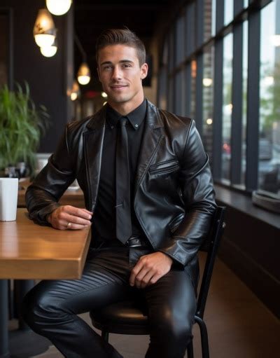 Sexy Black Leather Suit Tumbex