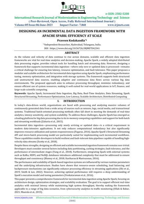 Pdf Designing An Incremental Data Ingestion Framework With Apache