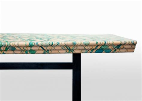 Raw Edges Shapes Wooden Furniture To Reveal Colourful Patterns
