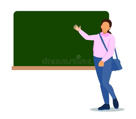 Teacher In Front Of Blackboard In Classroom Stock Vector Illustration Of Adult School 293795057