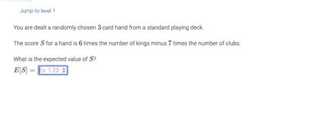 Solved Jump To Level 1 You Are Dealt A Randomly Chosen 3 Chegg Com