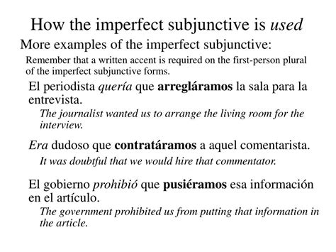Ppt The Imperfect Subjunctive Powerpoint Presentation Free Download