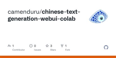 Github Camenduruchinese Text Generation Webui Colab