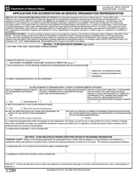 Top Va Form Templates Free To Download In PDF Format