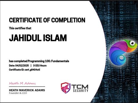 Cybersecurity Python Tcmsecurity Ethicalhacking Pentesting Redteam Md Jahidul Islam