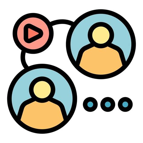 Premium Vector Video Online Group Icon Outline Vector School Learning