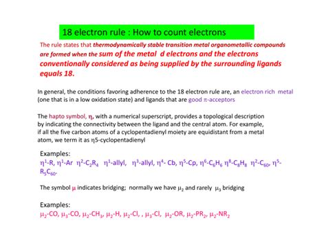 18 Electron Rule How To Count Electrons
