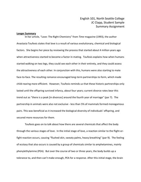 Summary Student Sample