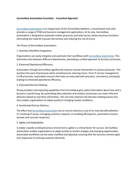 ppt servicenow automation essentials a practical approach