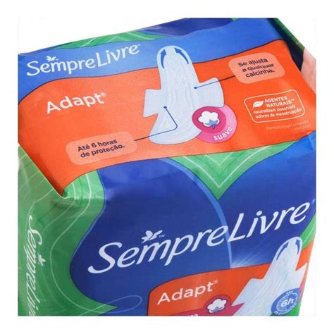 Absorvente Com Abas Sempre Livre C 8 Especial Adapt Suave