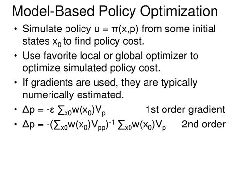 Ppt Efficient Policy Gradient Optimizationlearning Of Feedback