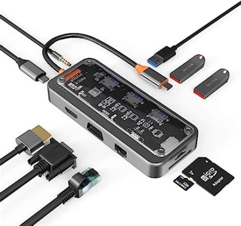 Buy Transparent Design In USB C Hub Docking Station In Nepal Expand Your Connectivity