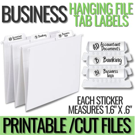 Printable File Labels Etsy
