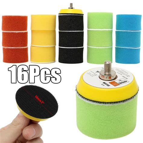 자동차 폴리셔용 폴리싱 패드 폴리싱 서클 버핑 패드 도구 키트 왁스 50mm 폴리싱 패드 2 인치 16 개세트 Aliexpress