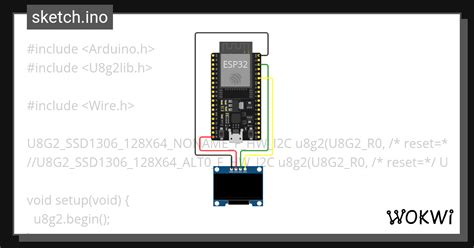 Esp32 Oled U8g2 Wokwi Esp32 Stm32 Arduino Simulator