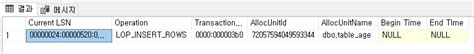 Mssql 트랜잭션 로그 보기