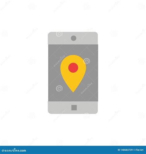 Application Mobile Mobile Application Location Map Flat Color Icon Vector Icon Banner
