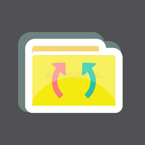 Sticker Synchronization Suitable For Education Symbol Simple Design