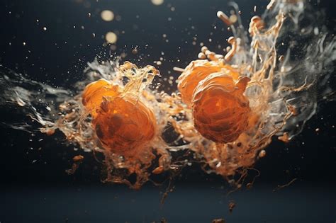 Premium Photo A Highspeed Collision Between Two Objects Generative Ai