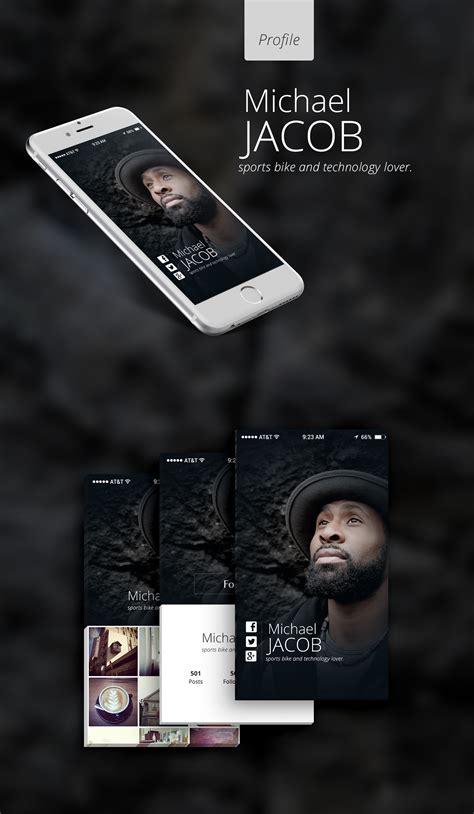 Profile UI On Behance