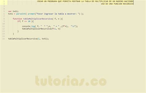 Tablamultiplicarrecursivajs Tutorias Co