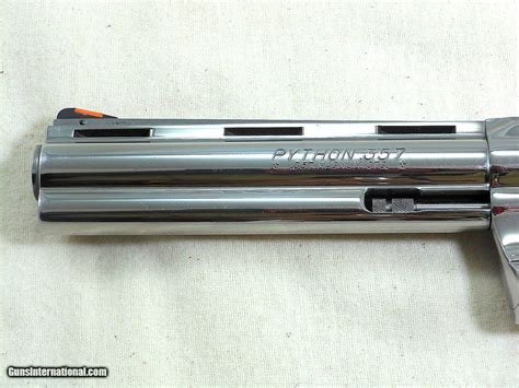 Colt Python In High Polish Bright Nickel Finish With Blue Plastic Box