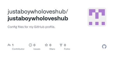 GitHub Justaboywholoveshub Justaboywholoveshub Config Files For My GitHub Profile