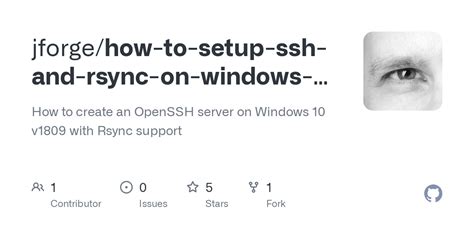 GitHub Jforge How To Setup Ssh And Rsync On Windows How To Create An OpenSSH Server On
