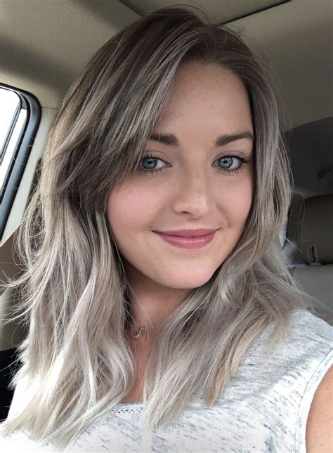 Color Melt Highlights Blonde Ash Blonde Ombré Medium Hair