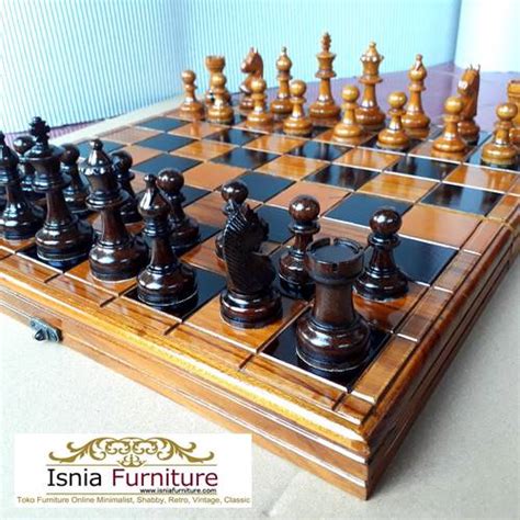 Jual Papan Catur Kayu Jati Unik Mewah Internasional