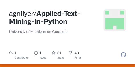 GitHub Agniiyer Applied Text Mining In Python University Of Michigan On Coursera