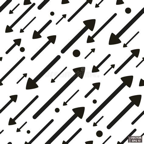 Seamless Patterns With Black And White Geometric Texture Stock
