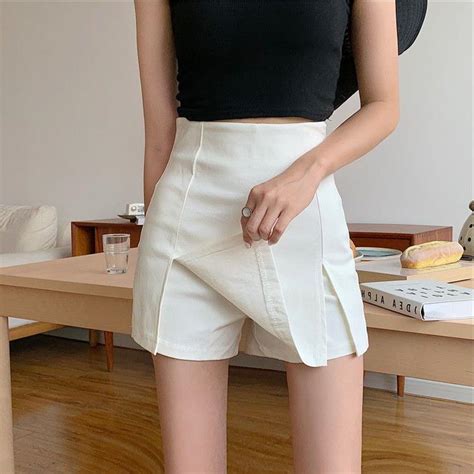 Womens Korean High Waisted Short Skorts Slim Fit Mini Skirt Pants Skirt
